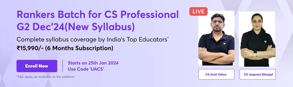 Free Live Classes | CS Executive - Module 2 | Unacademy