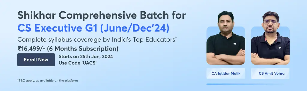 CS Executive - Module 1 | Unacademy
