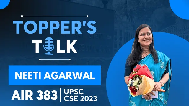 Upsc Cse Gs Toppers Talk Neeti Agrawal Air 383 Upsc Cse 2027