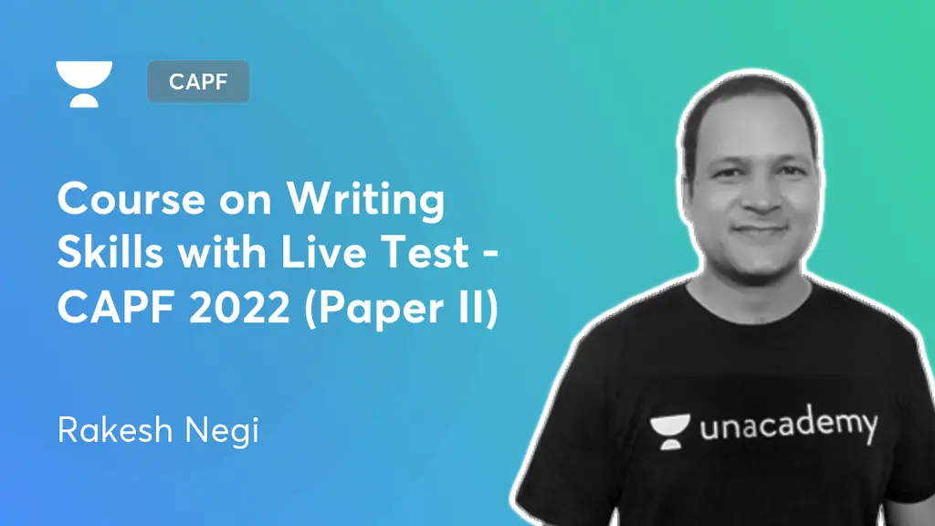 CAPF - Course on Writing Skills with Live Test - CAPF 2022 (Paper II ...