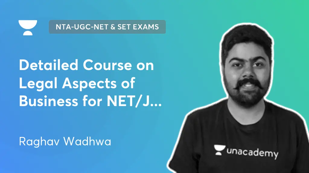 NTA-UGC-NET & SET Exams - Detailed Course on Legal Aspects of Business for NET/JRF Dec 2023 by ...