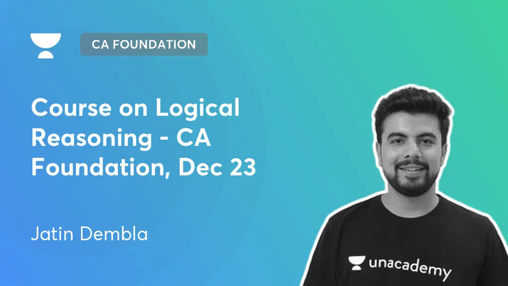CA Foundation - Course on Logical Reasoning - CA Foundation, Dec 23 by ...