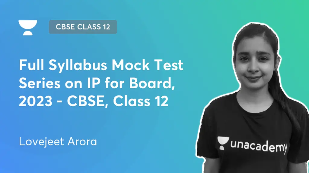 CBSE Class 12 - Full Syllabus Mock Test Series on IP for Board, 2023 ...