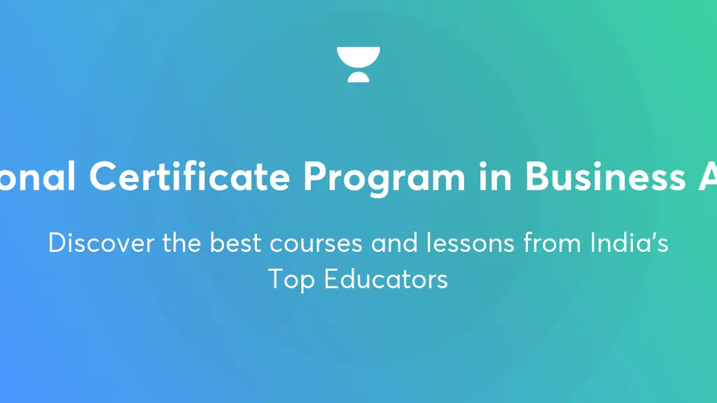 Test Series | Professional Certificate Program in Business Analytics ...