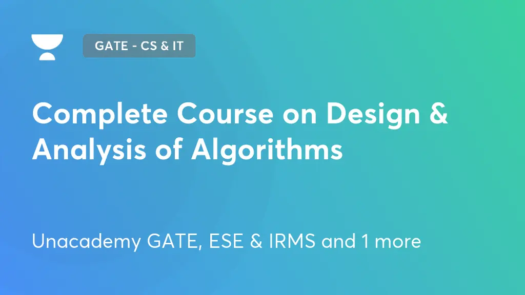 Gate Csit Dsai And Interview Preparation Complete Course On Design And Analysis Of Algorithms