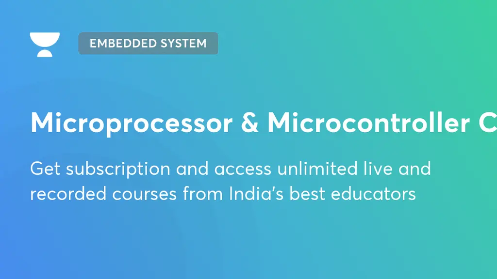 Microprocessor & Microcontroller | Embedded System | Unacademy
