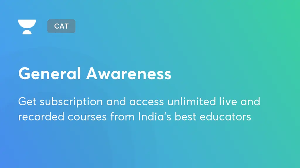 Free Live Classes | General Awareness | Unacademy
