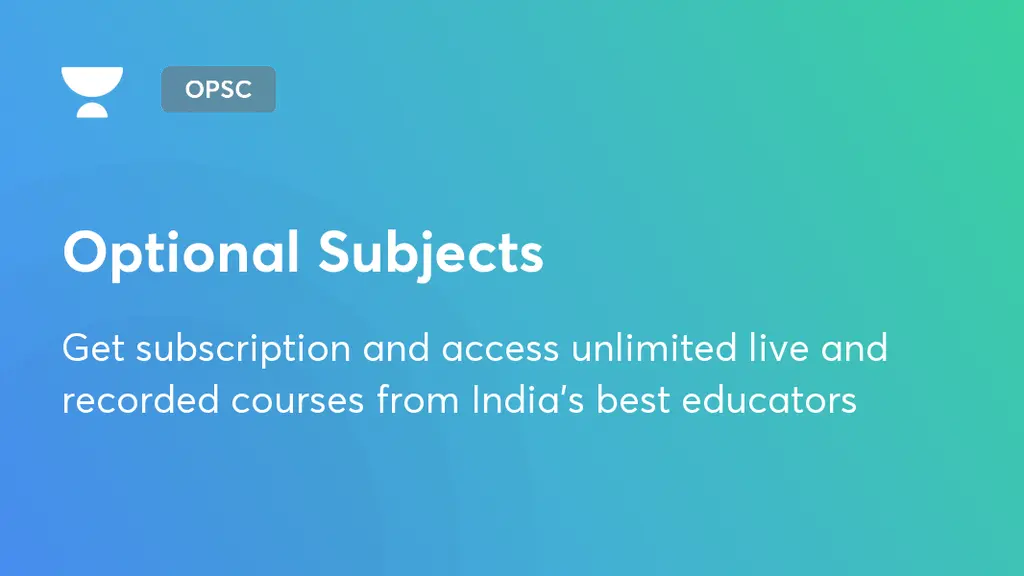 Free Live Classes | Optional Subjects | Unacademy
