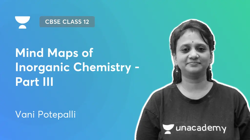 CBSE Class 12 - Mind Maps of Inorganic Chemistry - Part III by Unacademy