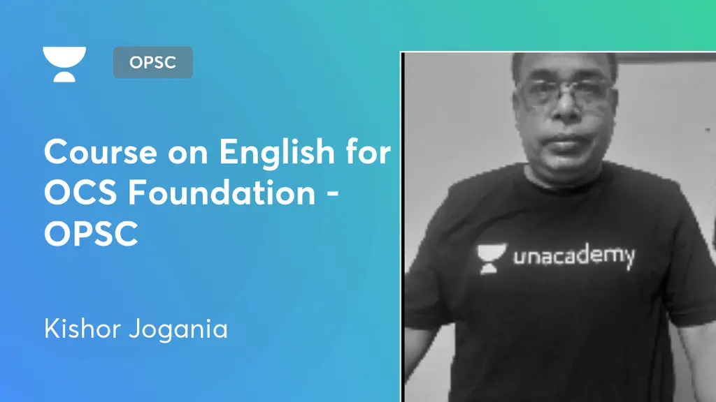 Odisha State Exams - Course on English for OCS Foundation - OPSC by ...