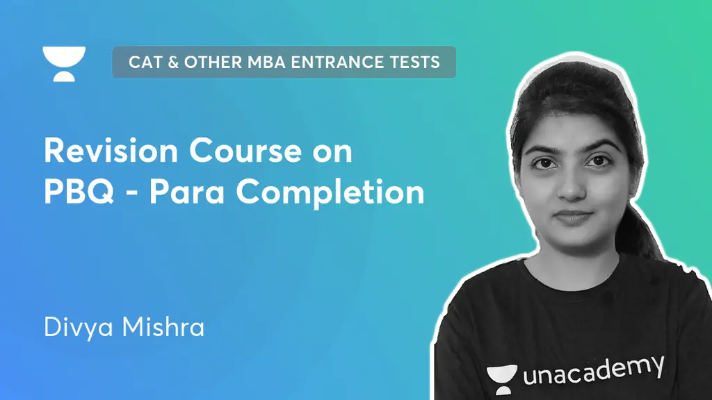 CAT & Other MBA Entrance Tests - Revision Course on PBQ - Para ...