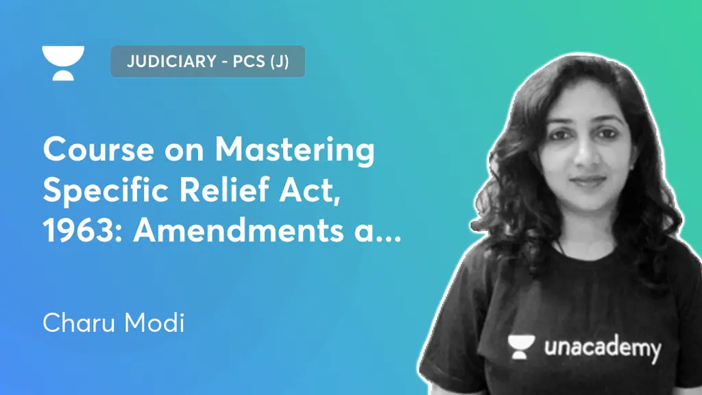 Judiciary - PCS (J) - Course on Mastering Specific Relief Act, 1963 ...