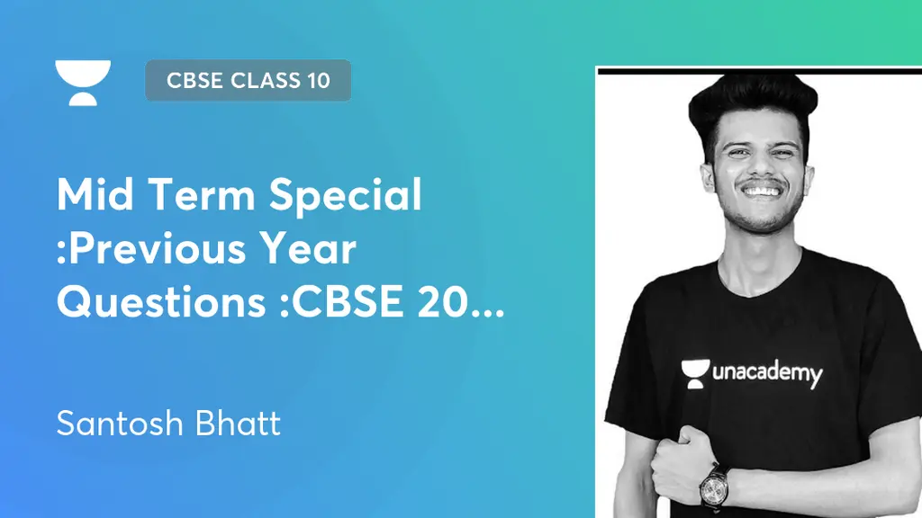 CBSE Class 10 - Mid Term Special :Previous Year Questions :CBSE 2024 ...