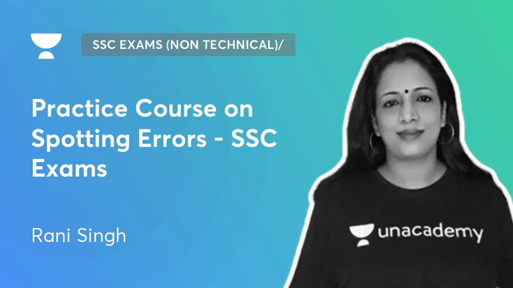 SSC Exams (Non Technical)/ Railway Exams - Practice Course on Spotting Errors - SSC Exams by ...