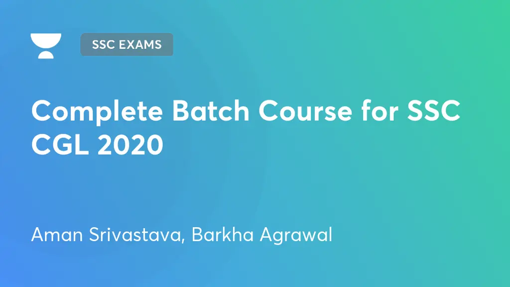 SSC Exams (Non Technical)/ Railway Exams - Complete Batch Course for ...