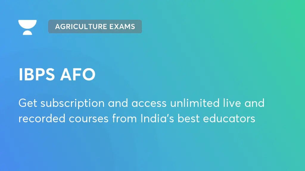 IBPS AFO | Agriculture Exams | Unacademy