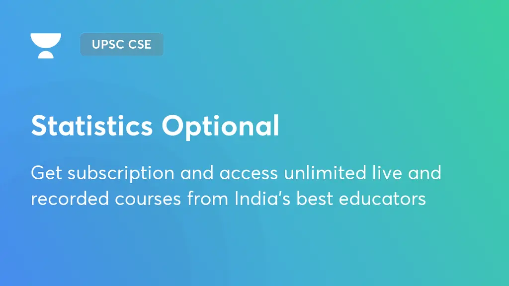 Statistics Optional | Optional Courses | Unacademy