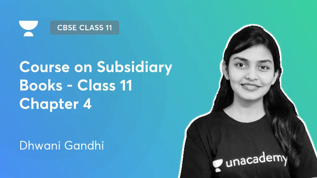 CBSE Class 11 - Course on Subsidiary Books - Class 11 Chapter 4 by ...