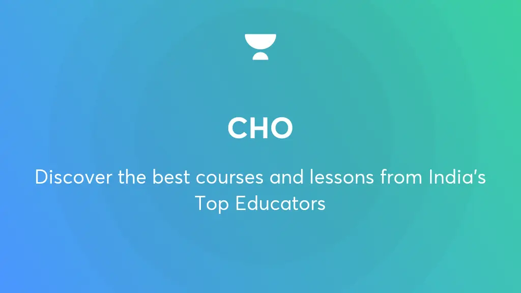Prepare for CHO from India’s best Educators.