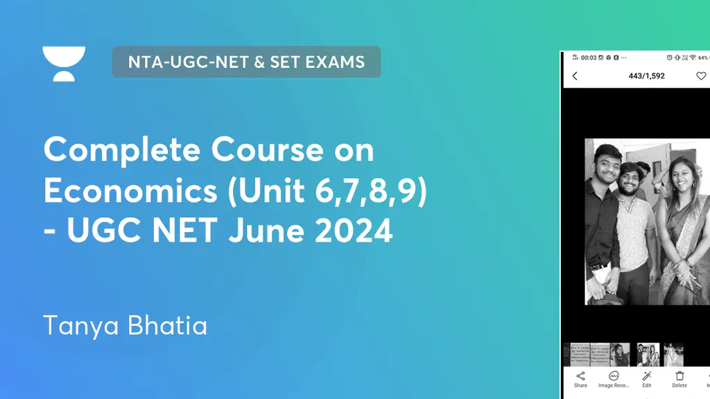 Nta Ugc Net And Set Exams Complete Course On Economics Unit 6789 Ugc Net June 2024 By