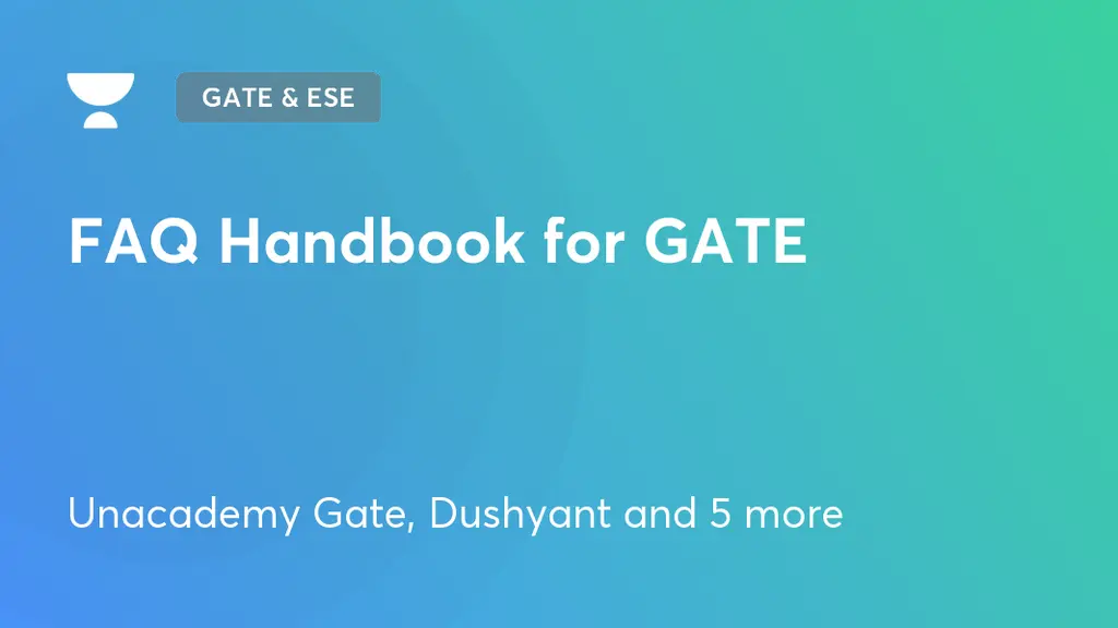GATE ESE Civil FAQ Handbook For GATE By Unacademy gate-ese-civil-faq-handbook-for-gate-by-unacademy