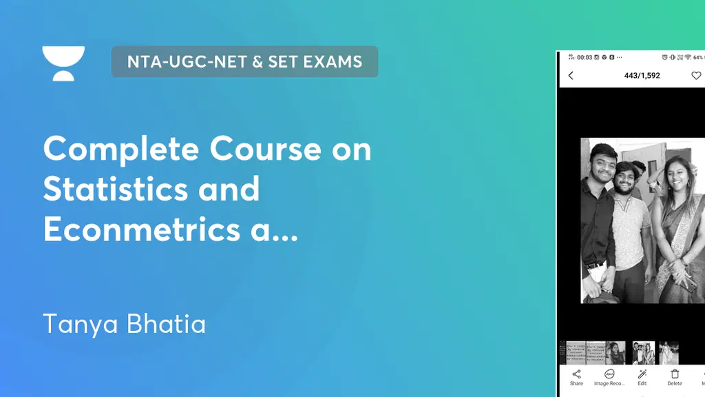 NTA-UGC-NET & SET Exams - Complete Course on Statistics and Econmetrics ...