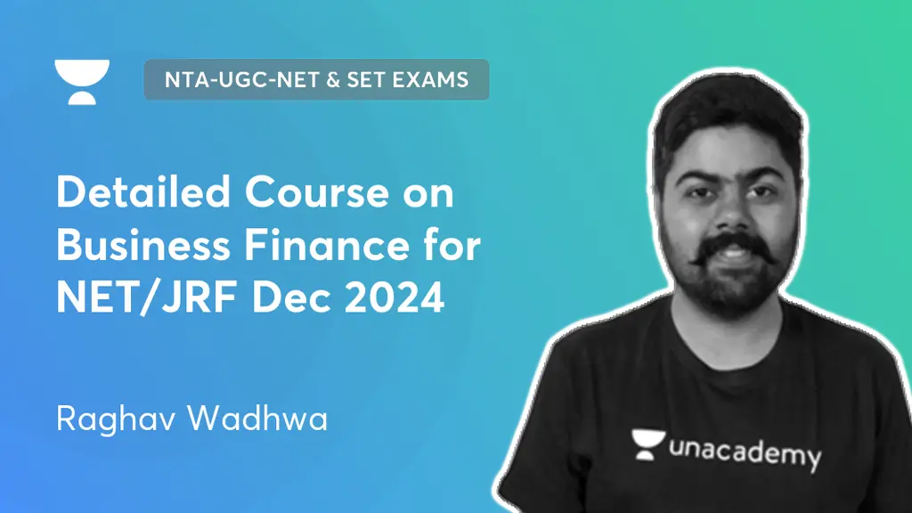 NTA-UGC-NET & SET Exams - Detailed Course on Business Finance for NET ...