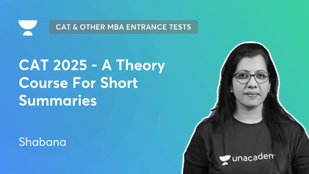 CAT & Other MBA Entrance Tests - CAT 2025 - A Theory Course For Short ...