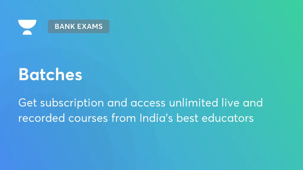 Batches | Bank Exams | Unacademy