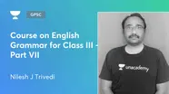 Gujarat State Exams Course On English Grammar For Class III Part