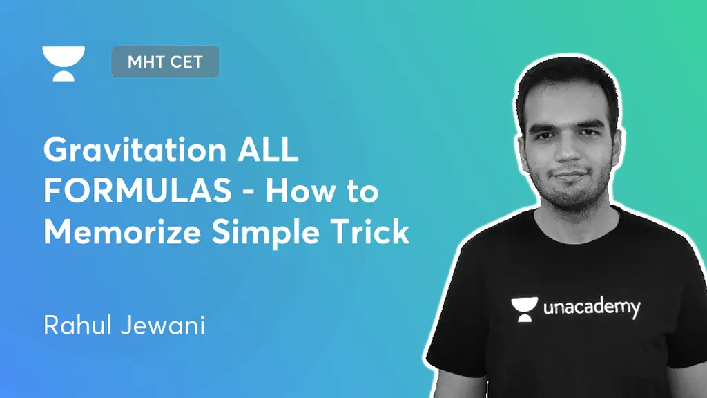MHT CET - Gravitation ALL FORMULAS - How to Memorize Simple Trick by ...