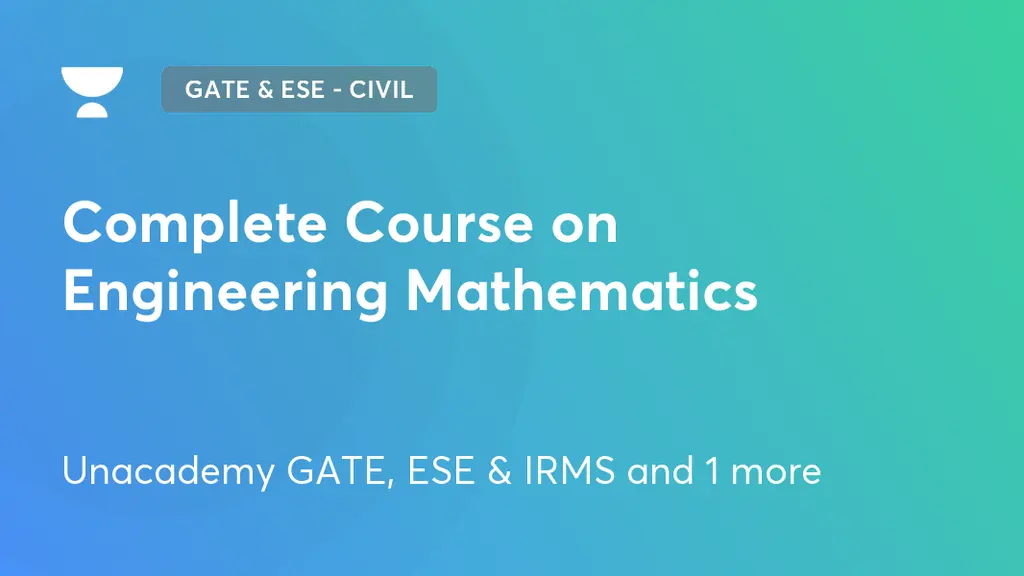 GATE & ESE - Civil - Complete Course on Engineering Mathematics by ...