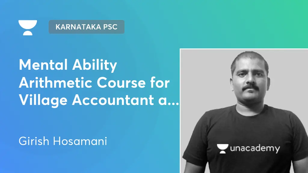 Karnataka PSC - Mental Ability Arithmetic Course for Village Accountant ...