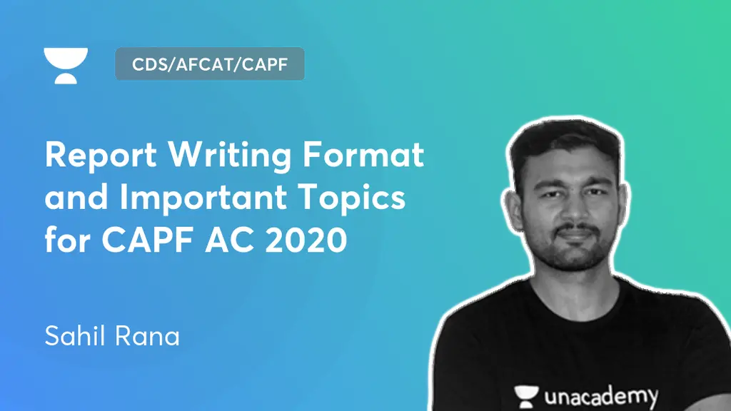 CDS/AFCAT/CAPF - Report Writing Format and Important Topics for CAPF AC ...