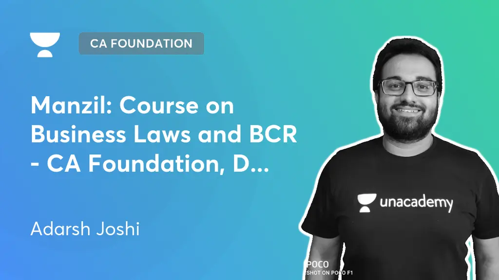 CA Foundation - Manzil: Course on Business Laws and BCR - CA Foundation ...