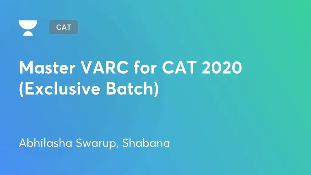 CAT & Other MBA Entrance Tests - Master VARC for CAT 2020 (Exclusive ...