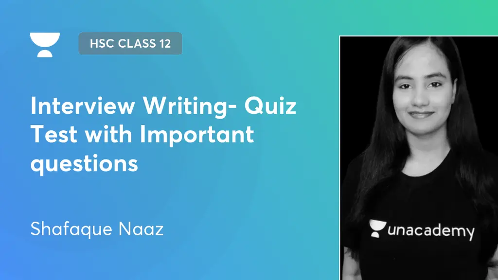 MH HSC Class 12 - Interview Writing- Quiz Test with Important questions ...