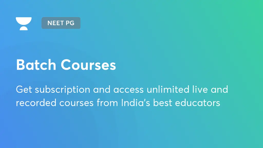 Prepare for Batch Courses from India’s best Educators.