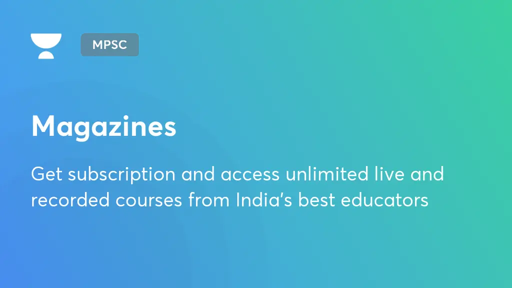 Magazines | MPSC | Unacademy