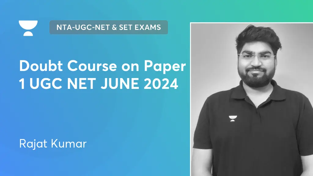 NTA-UGC-NET & SET Exams - Doubt Course on Paper 1 UGC NET JUNE 2024 by ...
