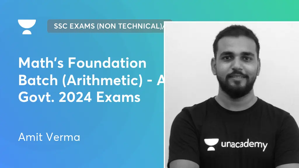 SSC Exams (Non Technical)/ Railway Exams - Math's Foundation Batch ...