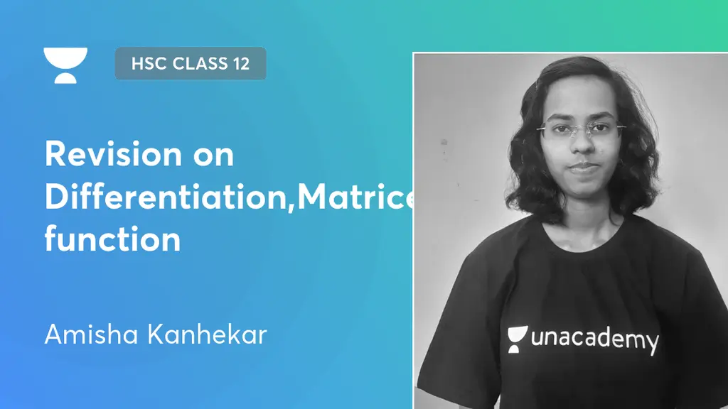 MH HSC Class 12 - Revision on Differentiation,Matrices,Trigonometric ...