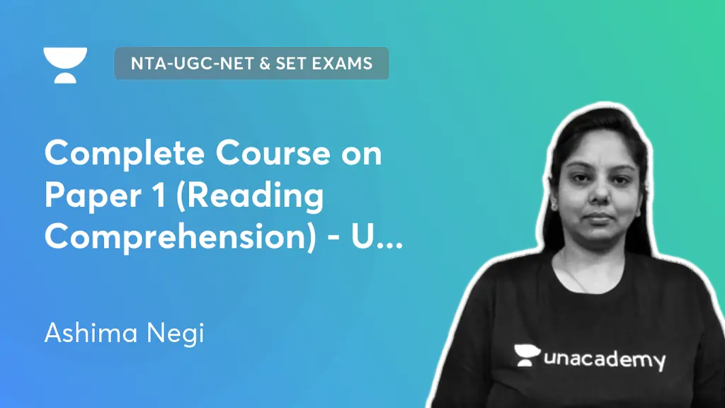 Nta Ugc Net And Set Exams Complete Course On Paper 1 Reading Comprehension Ugc Net Dec 2024