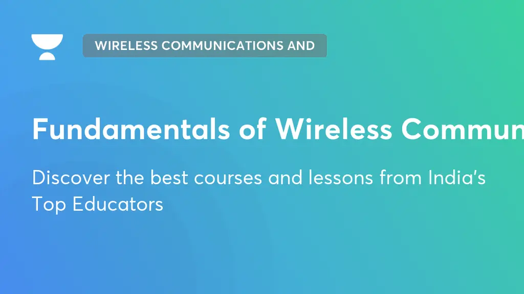 Fundamentals of Wireless Communication | Wireless Communications And ...