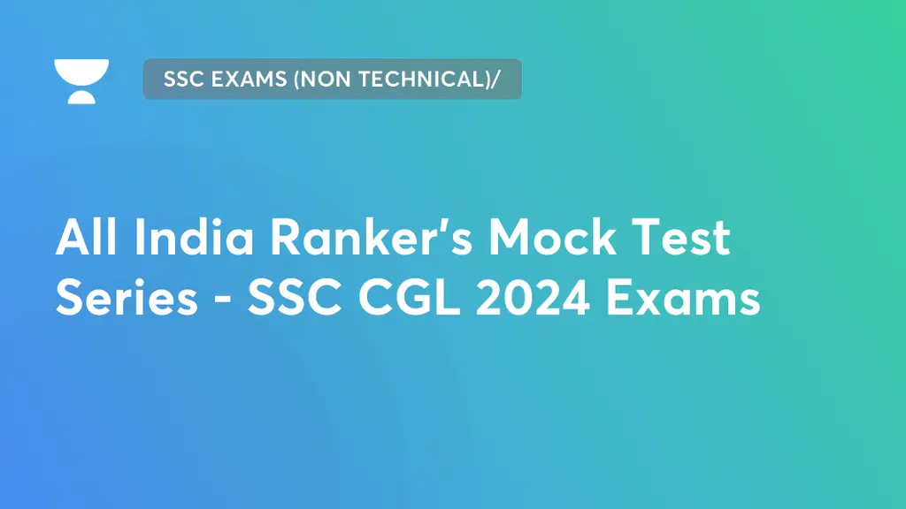 SSC Exams (Non Technical)/ Railway Exams - All India Ranker's Mock Test ...