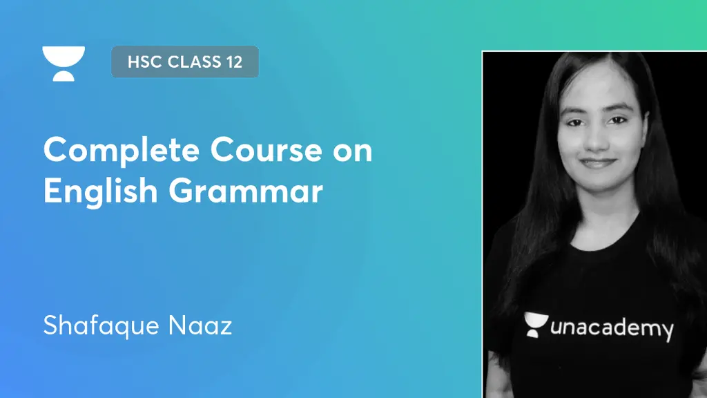 MH HSC Class 12 - Complete Course on English Grammar by Unacademy