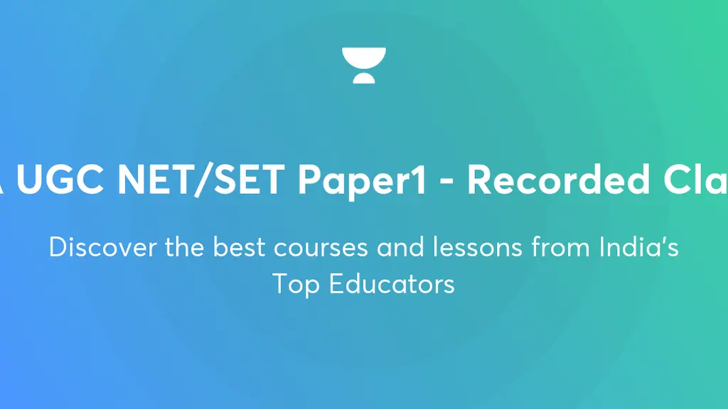 Test Series | NTA UGC NET/SET Paper1 - Recorded Classes | Unacademy