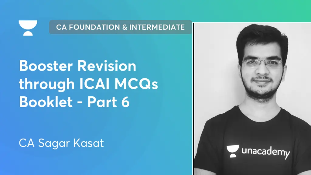 CA Foundation - Booster Revision through ICAI MCQs Booklet - Part 6 by ...