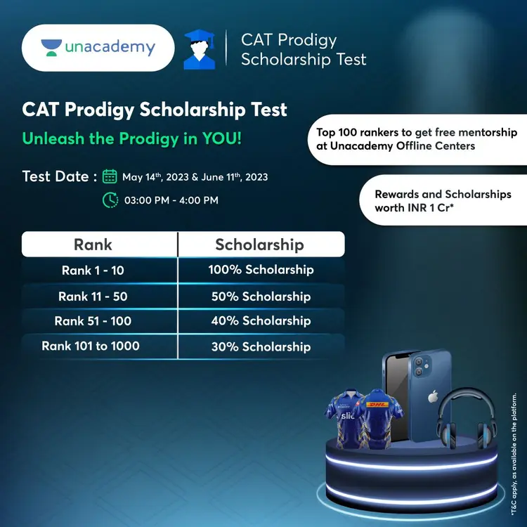 Prepare for CAT exam with Unacademy's CAT Prodigy Scholarship Test 2023