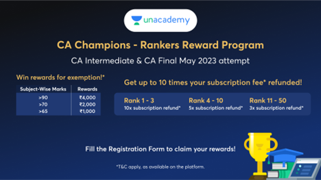 Unacademy CA Champions - Rankers Rewards Program - Unacademy